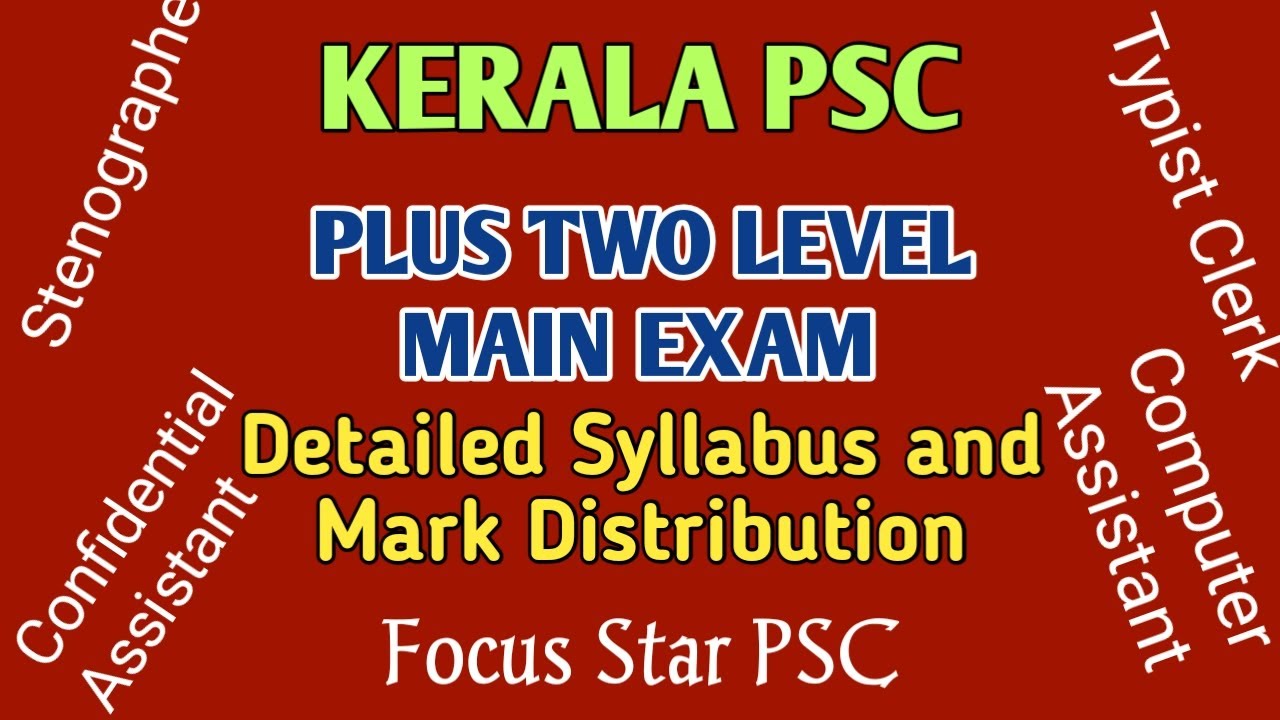 Main Exam Detailed Syllabus for KGTE Based Posts, Plus Two Level|Focus ...