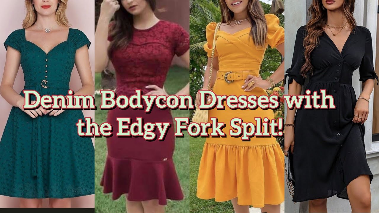 ** 2024's HOTTEST Denim Bodycon Dresses: Slay the Fork Split Trend ...