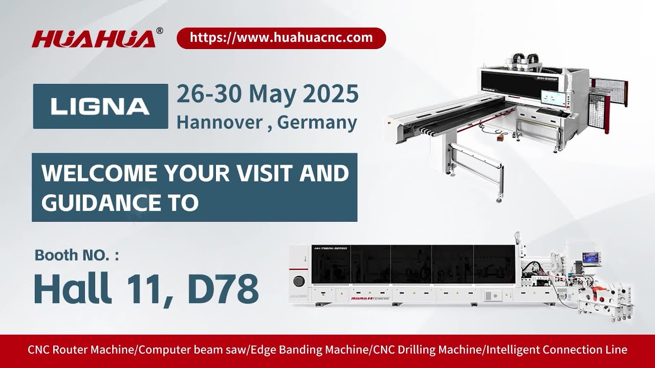 LIGNA 2025 Preview：HUAHUA Servo Woodworking Machinery Drives Industry Upgrade - YouTube