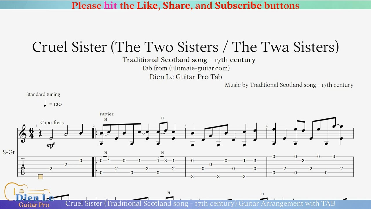 Cruel Sister (Traditional Scotland song - 17th century) Guitar ...