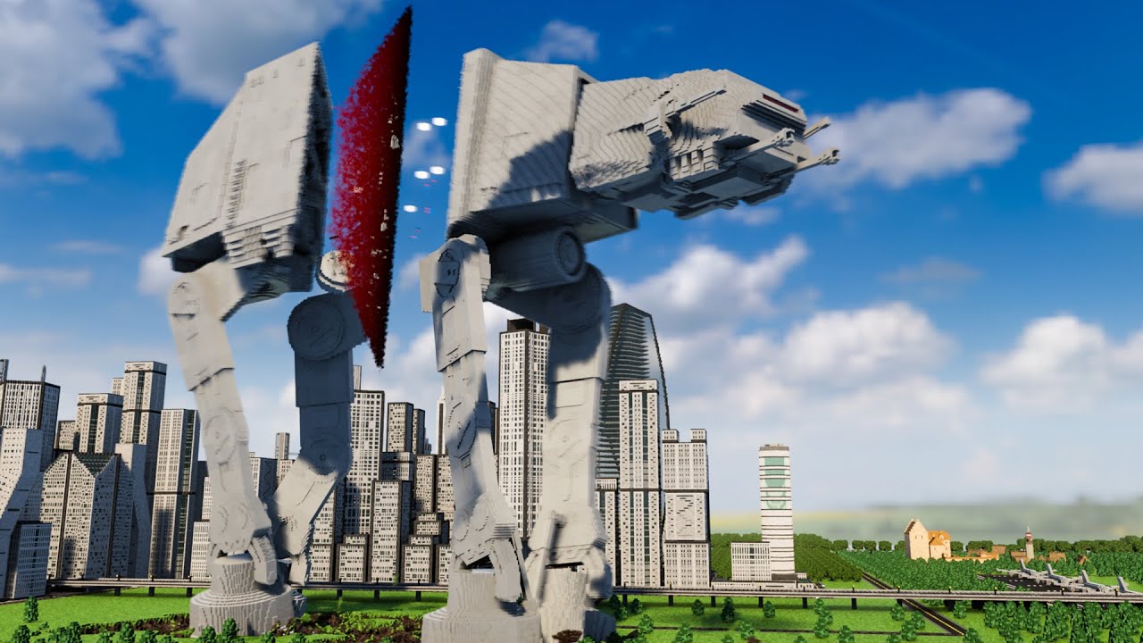 katana cut AT-AT into Pieces in Teardown - YouTube