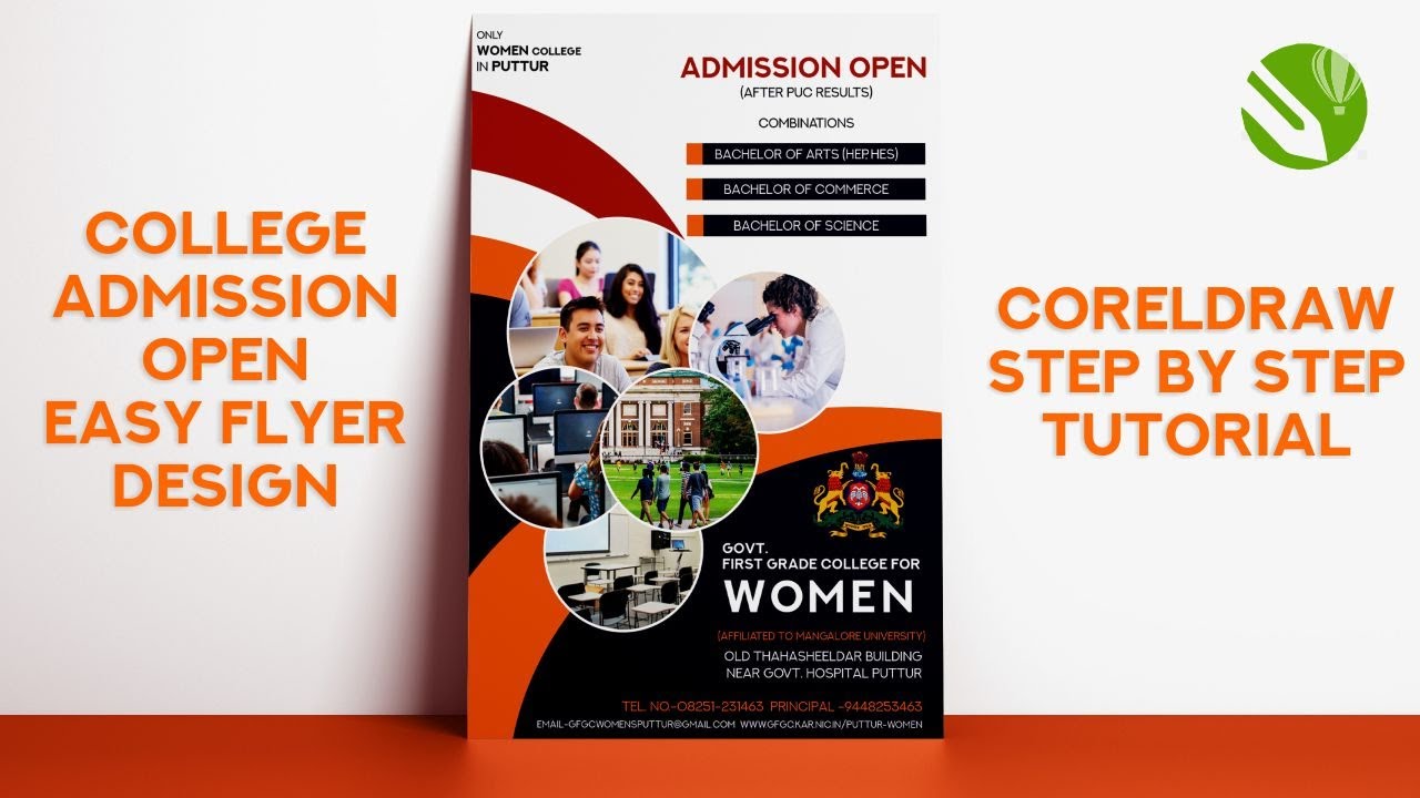 CorelDraw tutorial | College Admission Open Flyer using CorelDraw - YouTube