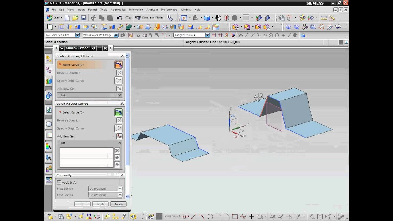 Ug Nx 7.5 Studio Surface.avi - YouTube