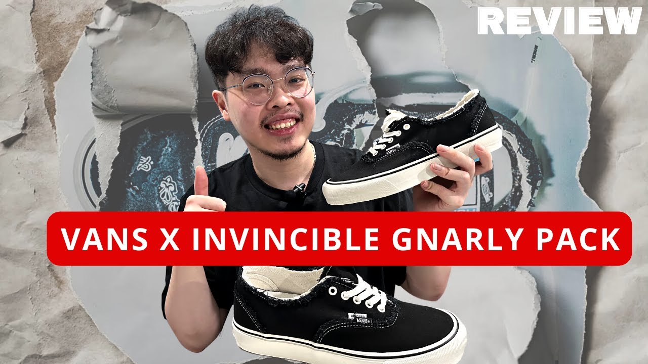 KEREN BANGET !!! VANS AUTHENTIC X INVINCIBLE GNARLY PACK REVIEW - YouTube