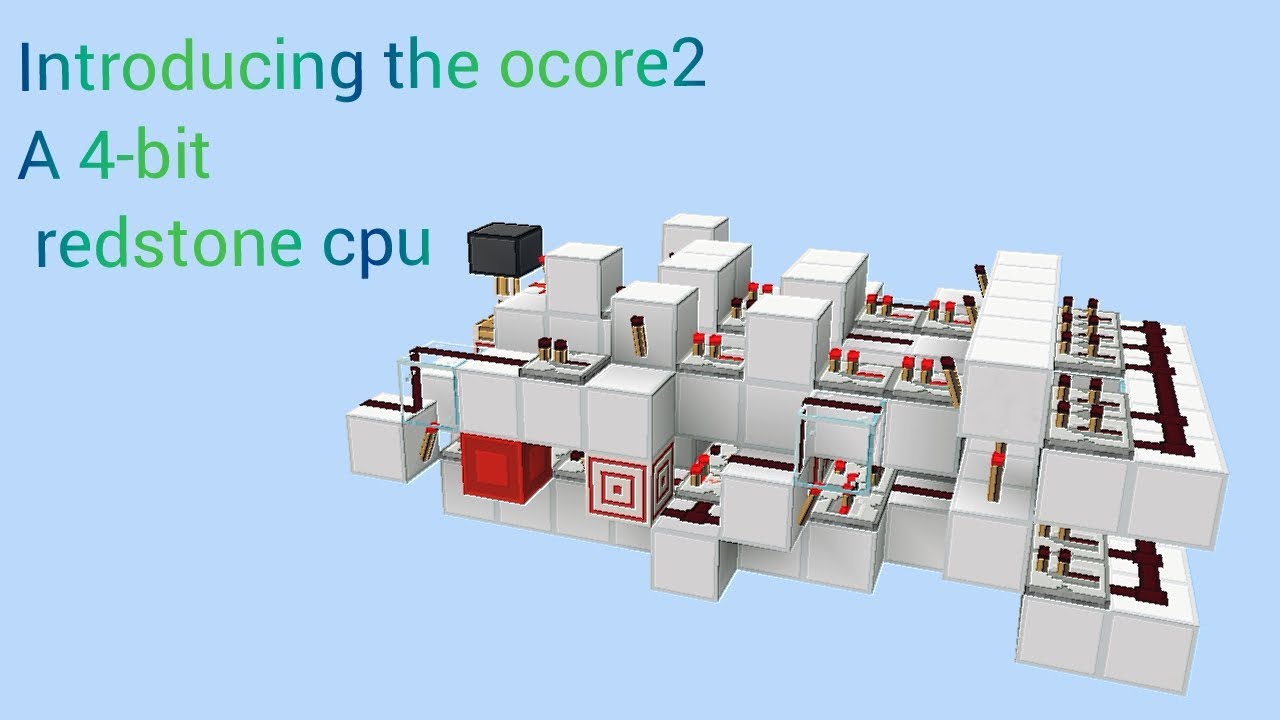 introducing the ocore2.1 the smallest redstone computer in minecraft - YouTube