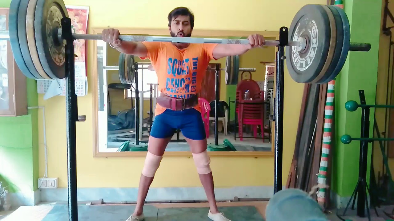 170 kg Squat (powerlifting) - YouTube
