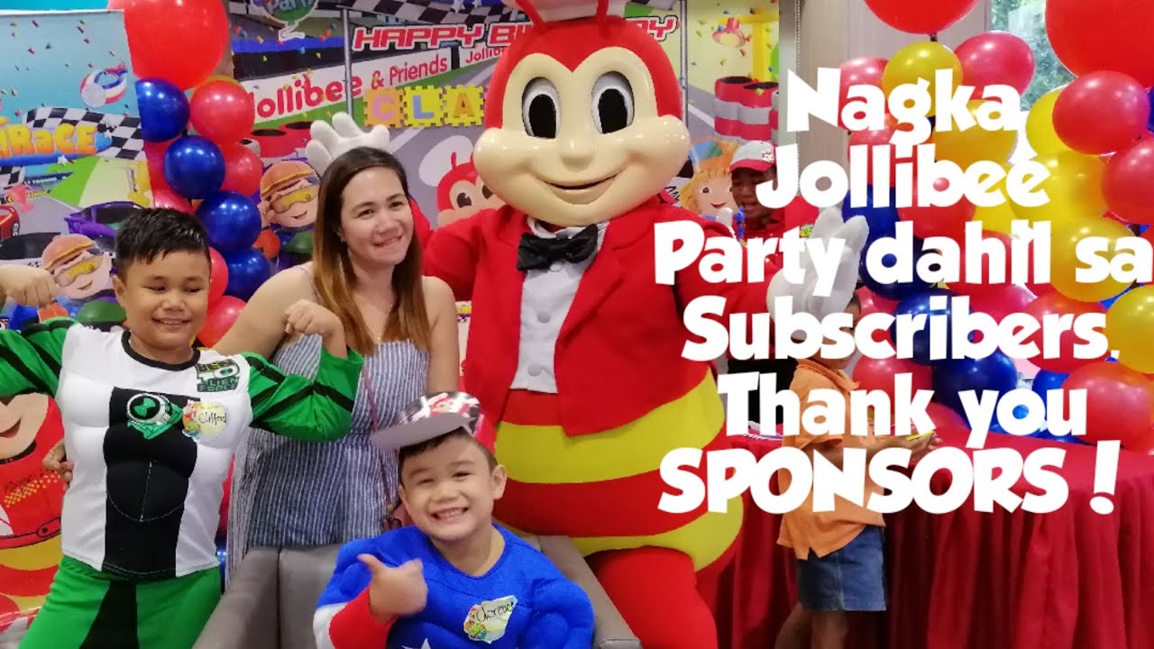 JOLLIBEE PARTY: JOLLIRACE THEME Clarence fifth birthday party - YouTube
