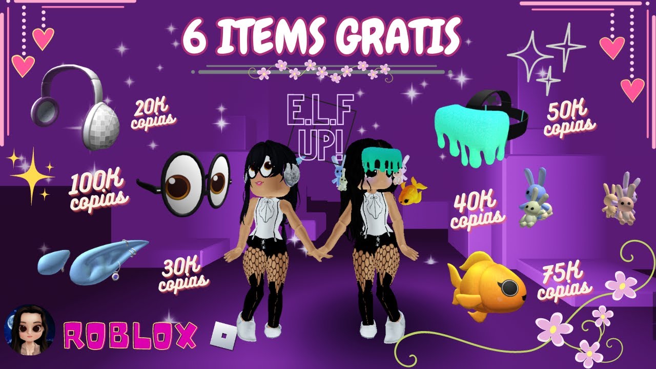 (ITEMS LIMITED) 6 ITEMS DE E.L.F UP GRATIS - ROBLOX (¡e.l.f. UP!) - YouTube