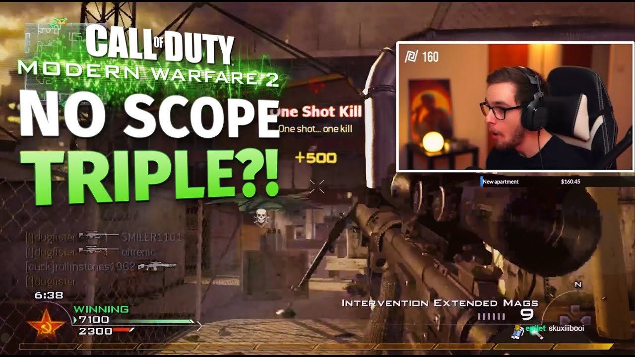 MW2 NO SCOPE TRIPLE?! - YouTube