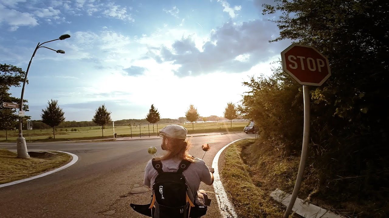 Stabilized GoPro Hero 3+ third person camera on bike - YouTube