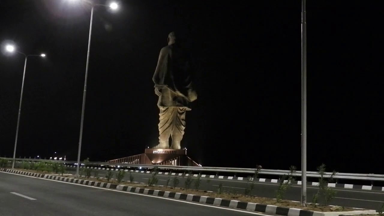 A night-ride to Statue of Unity - YouTube