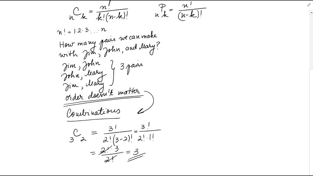 Topics In Math Combinations And Permutations YouTube Topics In Math Combinations And Permutations YouTube