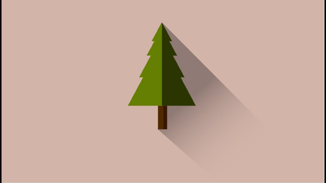 Flat Design Vector Tree | Illustrator Tutorial 2021 - YouTube
