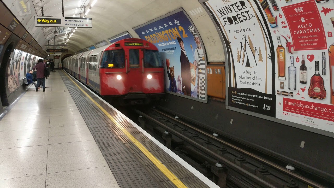 Bakerloo Line Train Arriving at Charing Cross on the London Underground ...