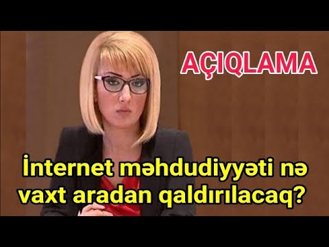 DİQQƏT!  Azərbaycanda internet nə zaman bərpa olunacaq? - AÇIQLAMA