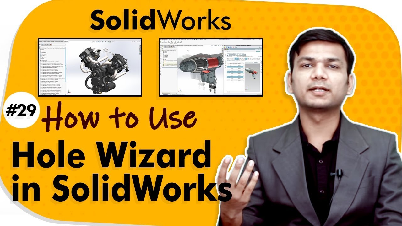 How to Use Hole Wizard in SolidWorks - Part Modeling in SolidWorks ...