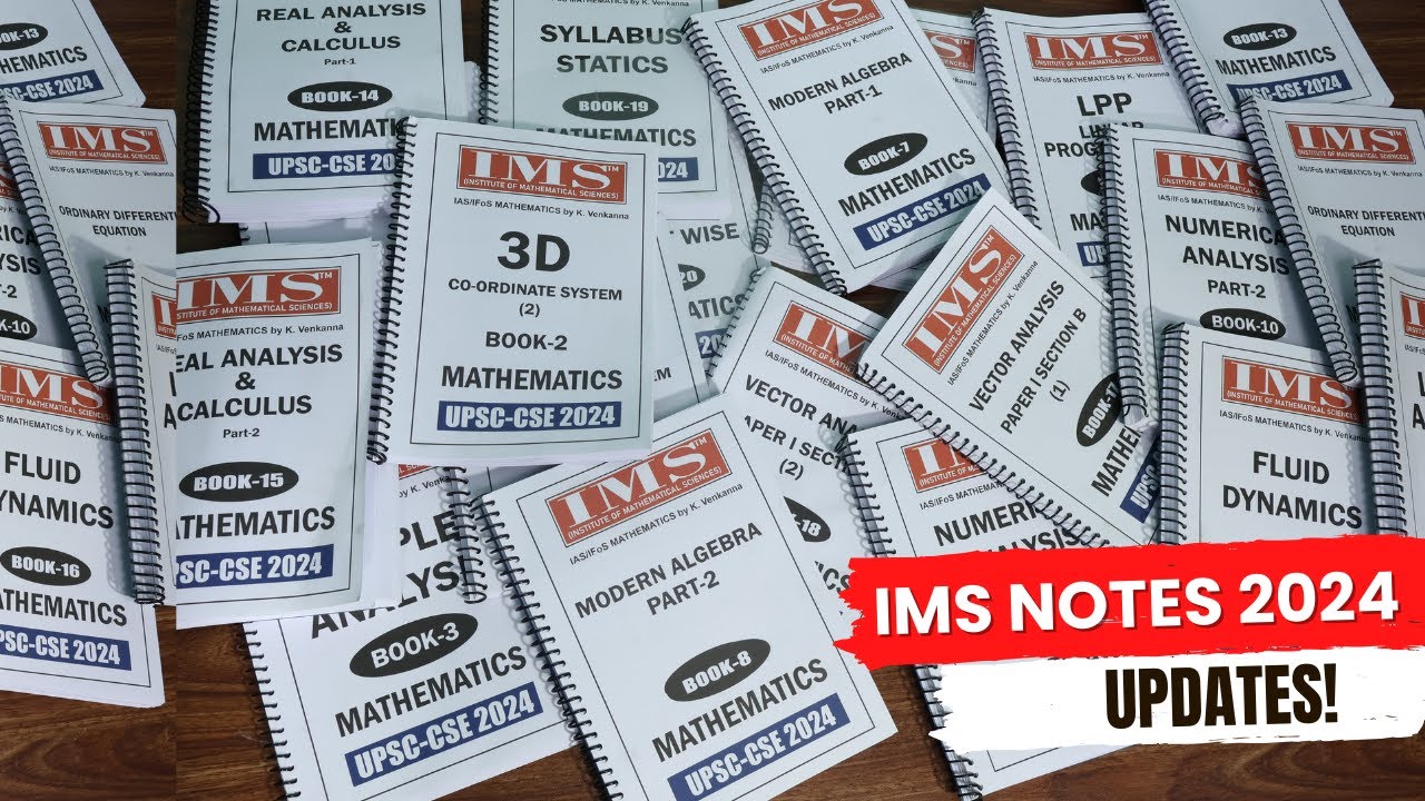 IMS Notes by Venkanna Sir | IMS Maths Optional Notes 2024 | IMS ...