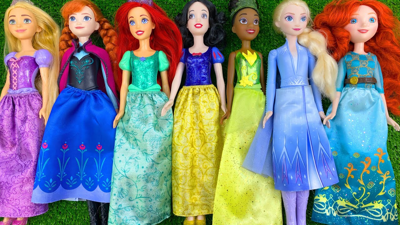 ASMR | Unboxing Mattel Disney Princess Spin & Reveal Surprise Dolls ...