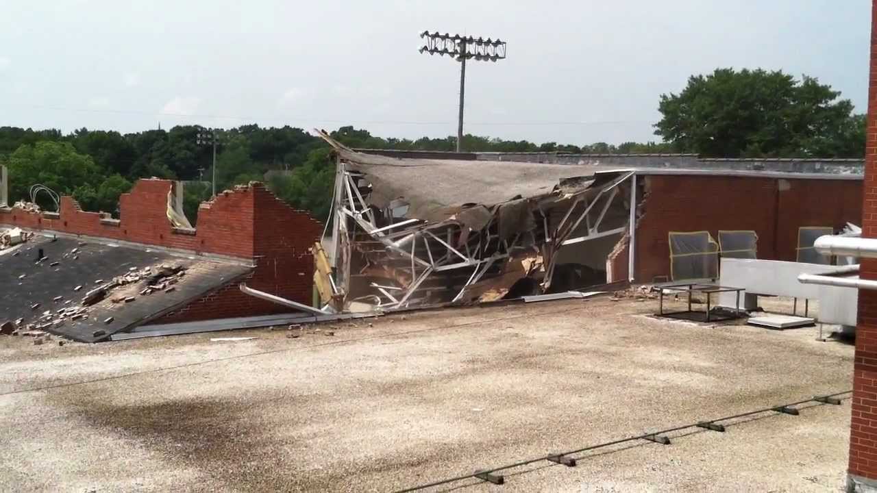 Easley High School Old Gym Demolition - YouTube