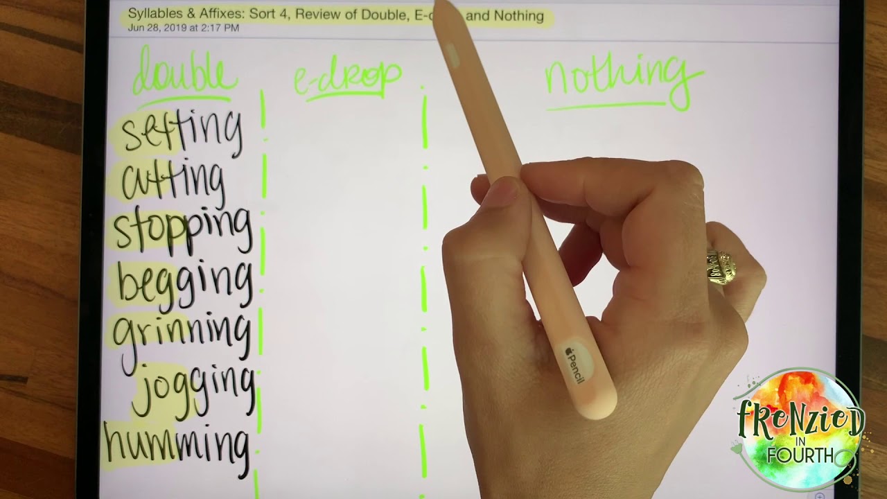 Words Their Way Syllables & Affixes Sort 4 - YouTube