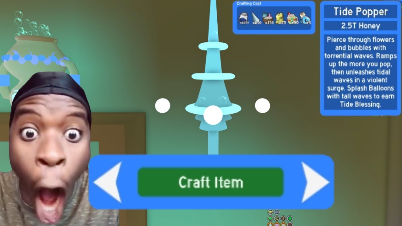 Buying the TIDE POPPER In Roblox Bee Swarm Simulator.. - YouTube