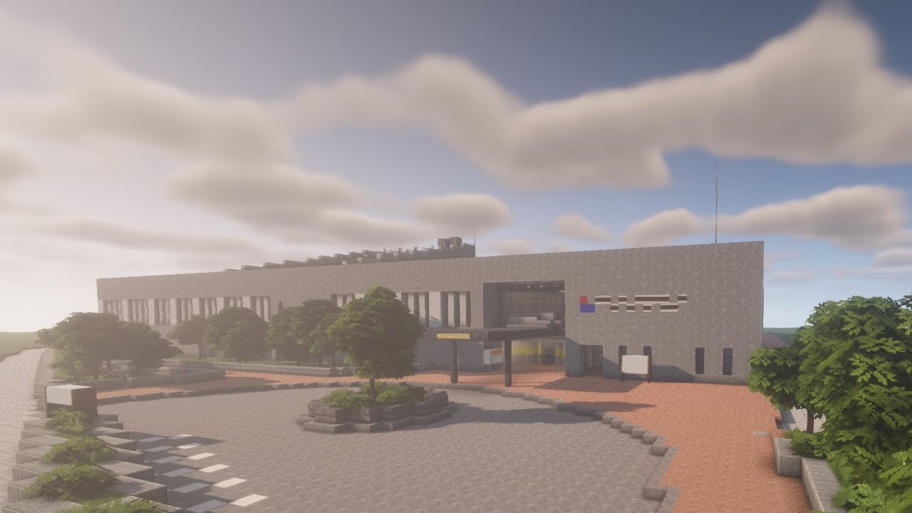 I made Haikyuu!! in Minecraft (Sendai City Gymnasium) - YouTube
