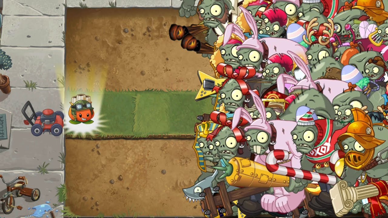 Plants vs Zombies 2 - Akee vs 9999 Zombistein - YouTube