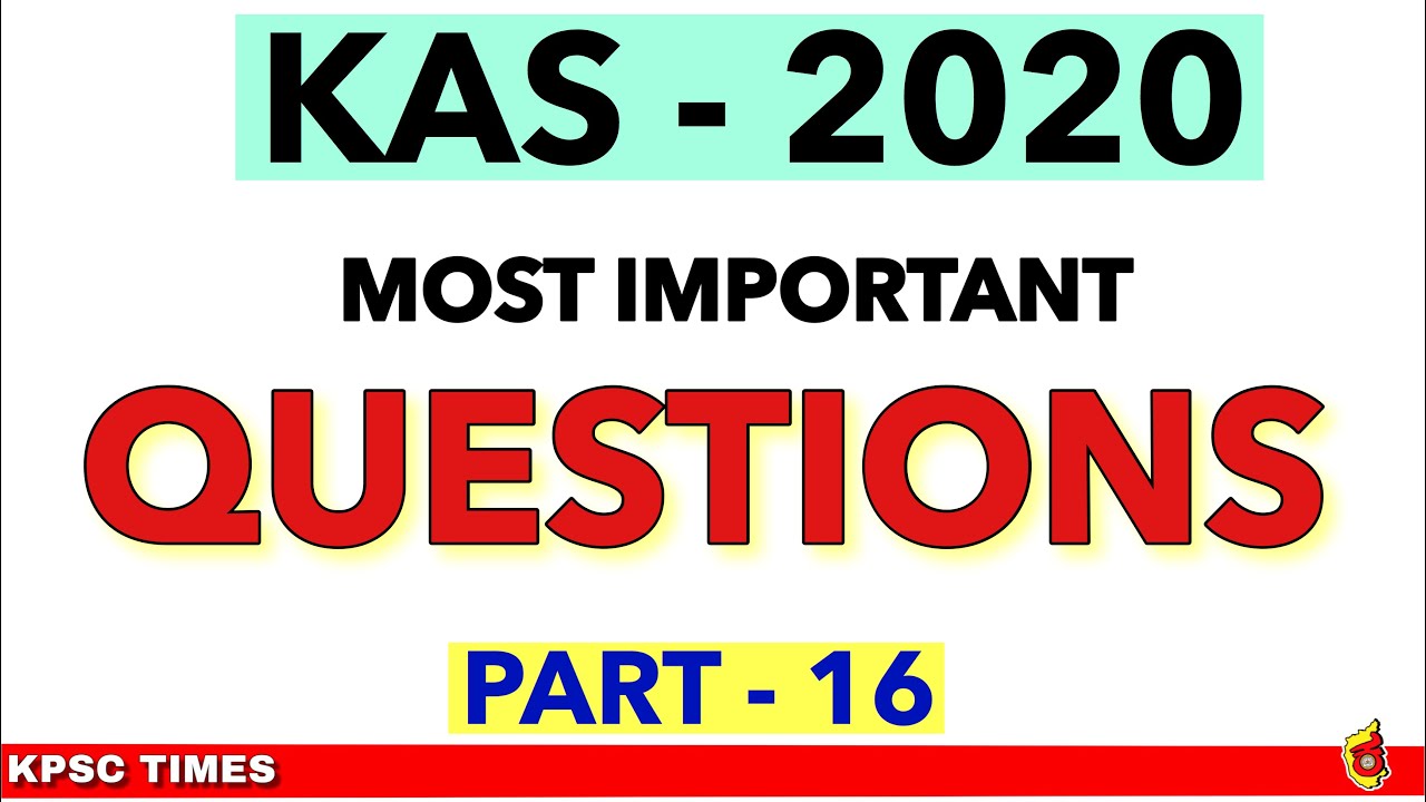 MOST IMPORTANT QUESTIONS | PART 16 | KAS 202 - YouTube