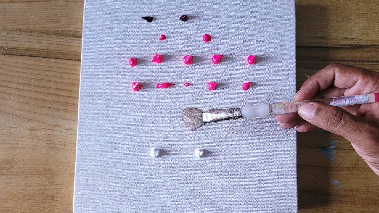 Pink Landscape / Simple Landscape Painting For Beginners / Step By Step ...