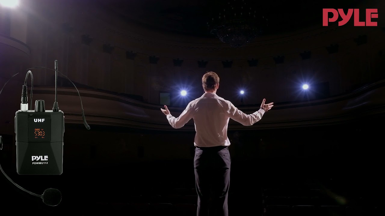 Pyle UHF Wireless Microphone System Kit - Portable Professional ...