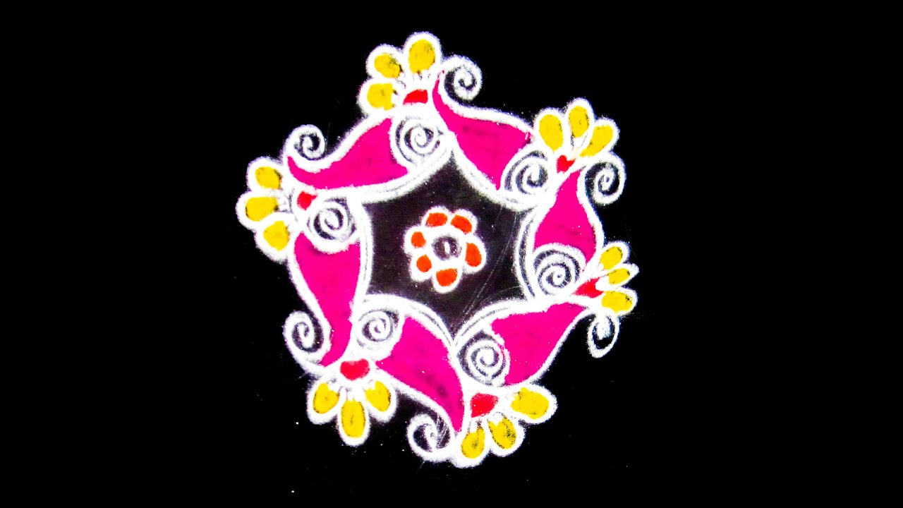 Simple and daily Rangoli | kolam 2020| Lakshmievel - YouTube