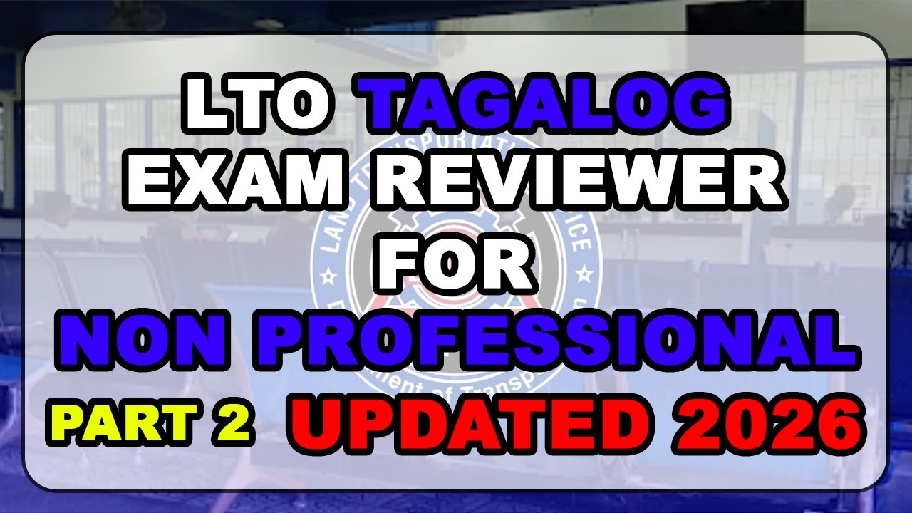LTO UPDATED TAGALOG 2026 Reviewer for NON-PRO TAGALOG| NON PROFESSIONAL ...