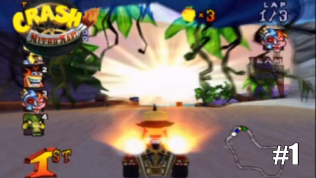 Let's Play Crash Nitro Kart Part 1 - Intro & Drunk Jokes! - YouTube