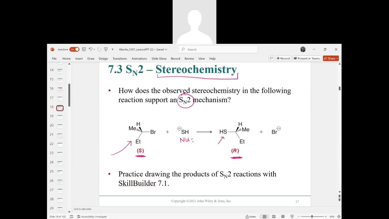 Klein Chapter 7 section 3 SN2 Reactions - YouTube