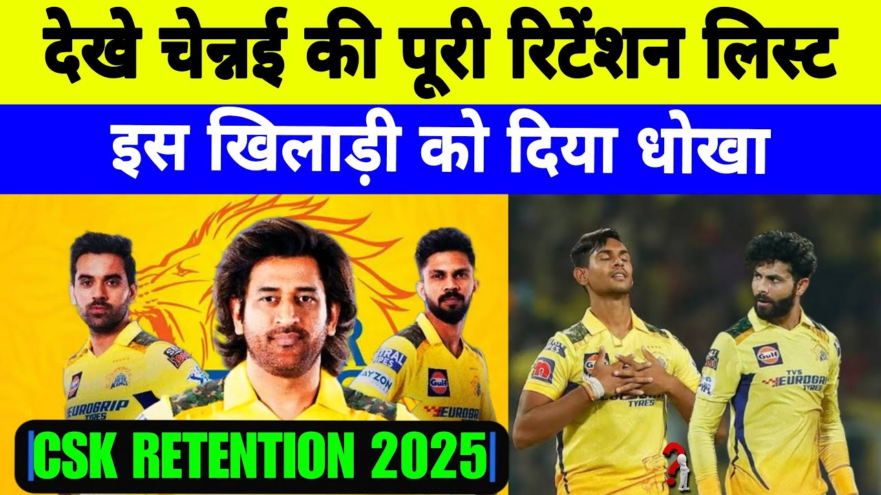 Confirmed: csk retained players for IPL 2025 | Chennai super kings ...
