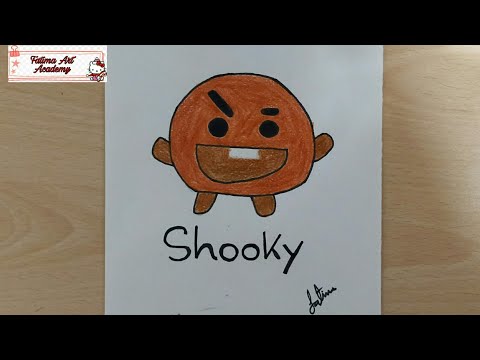 How to draw BT21 shooky || Bts suga persona || step by step