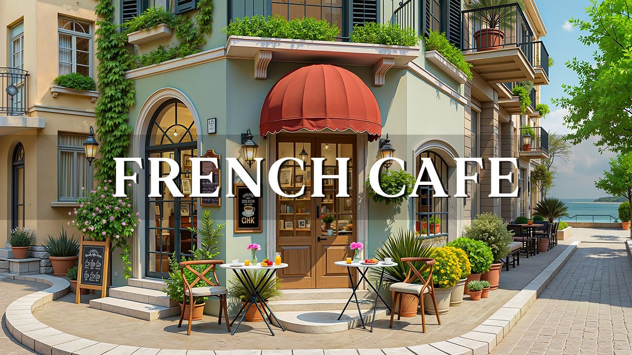 Morning Bossa Nova at a Seaside French Café 🎷 Chill Jazz Music for ...