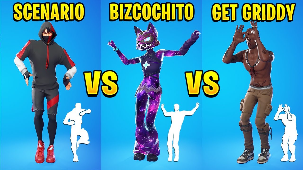 BIZCOCHITO vs SCENARIO vs GET GRIDDY - Fortnite Dance Battle - YouTube