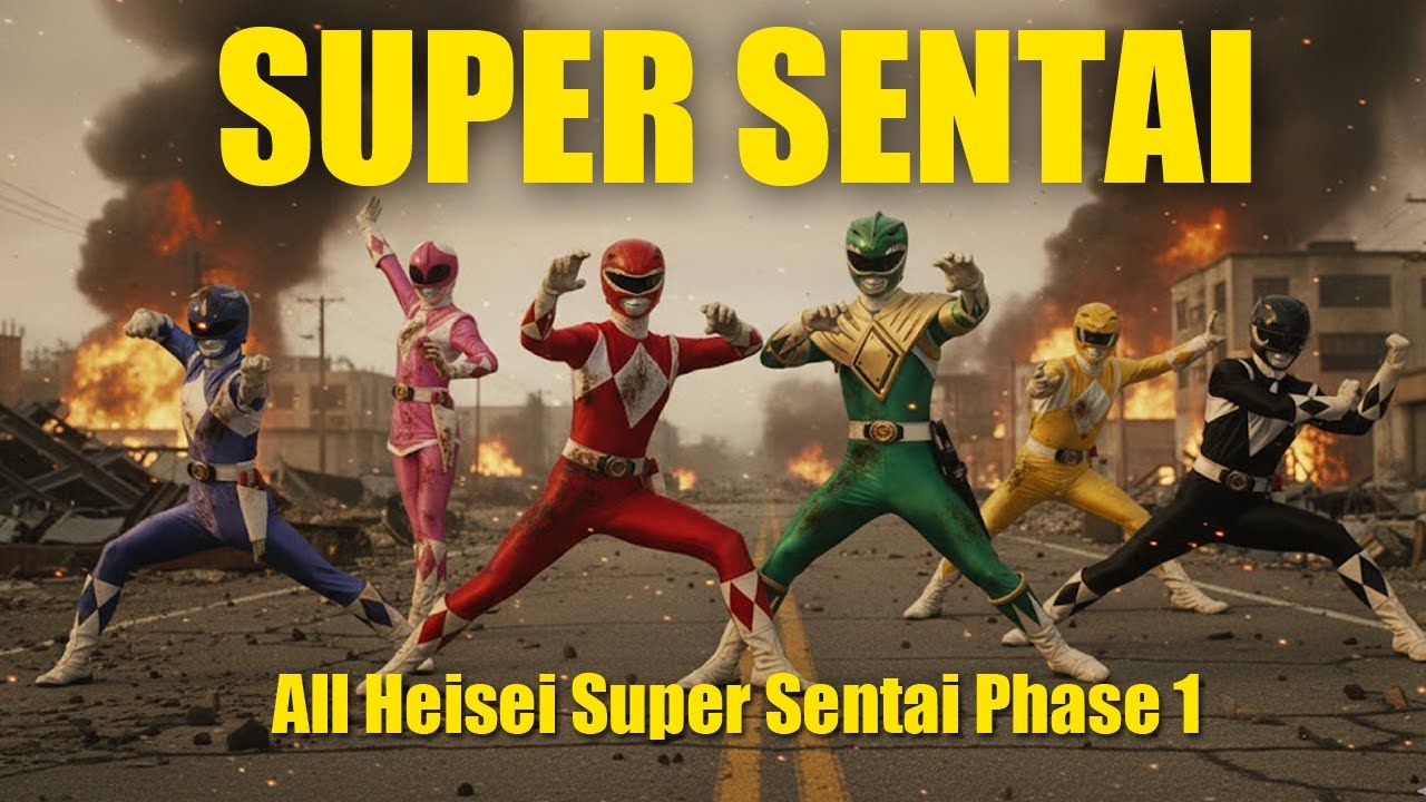 All Heisei Super Sentai Phase 1 ⚡🌈 | From Turboranger to Gingaman ...