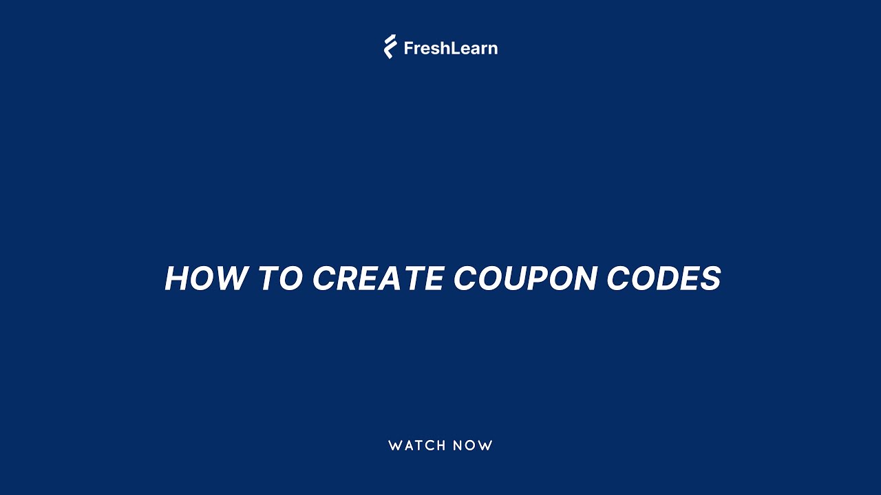 How to Create Coupon Codes - YouTube
