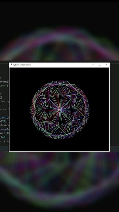 How to create this design. Using turtle and random python module #coding #python #turtle - YouTube