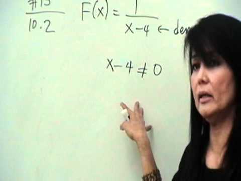 Finding the Domain Given the Equation Part 1 - YouTube