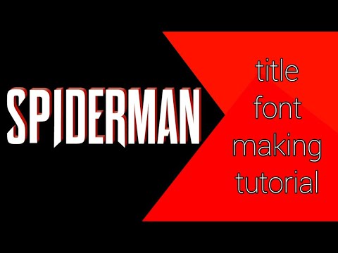 Spider-Man PS4 font tutorial | SRT CREATIONS - YouTube