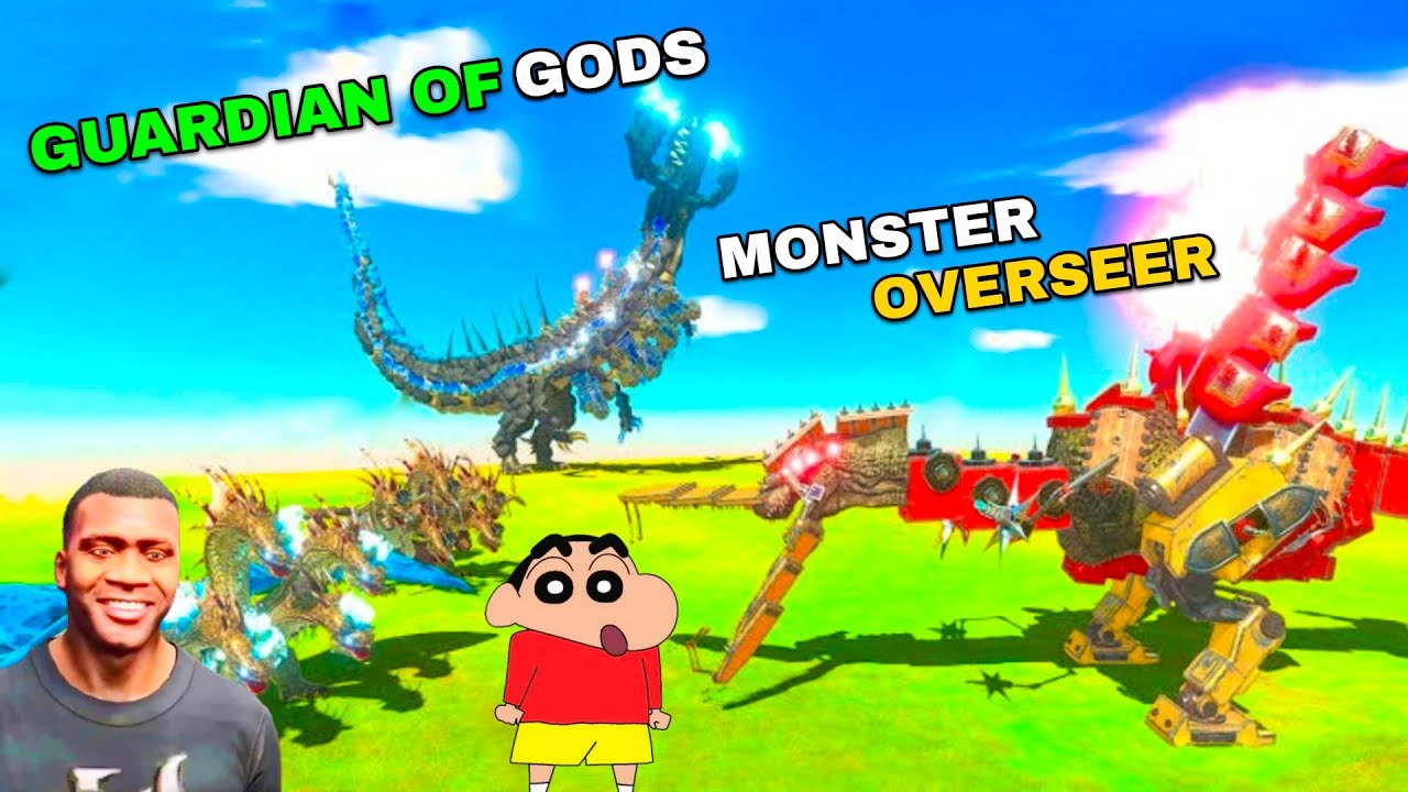 Shinchan Monster Overseer vs Franklin Guardian Of God Dinosaur in ...