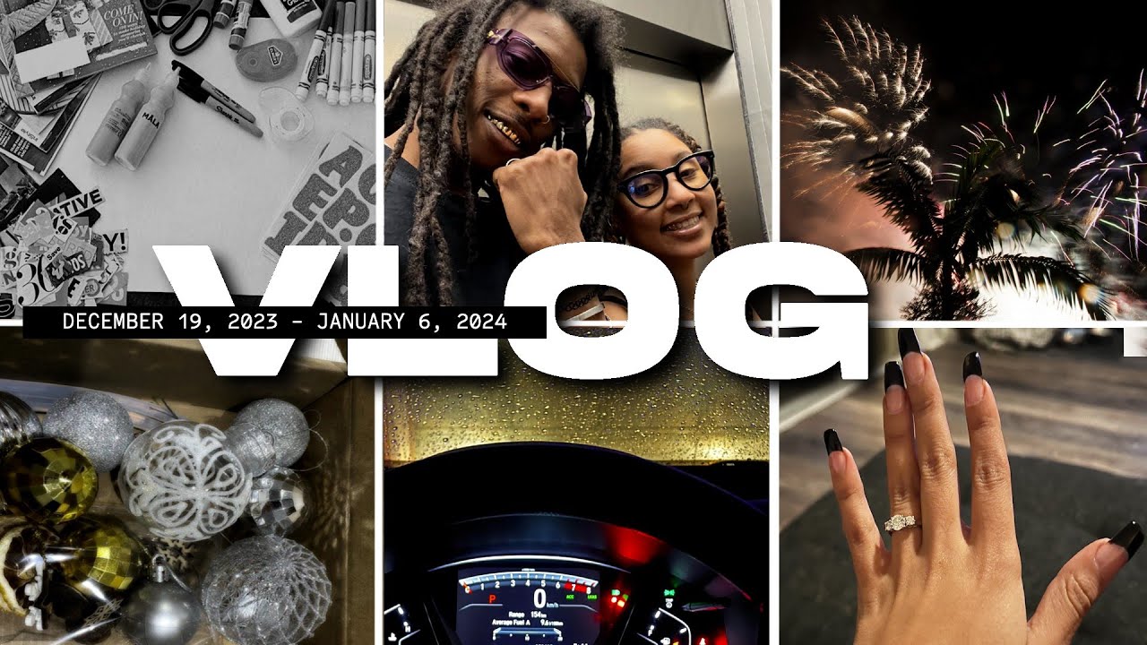 VLOG ☆ "bye bye 2023 hello 2024!" vision board + decor takedown + drive ...