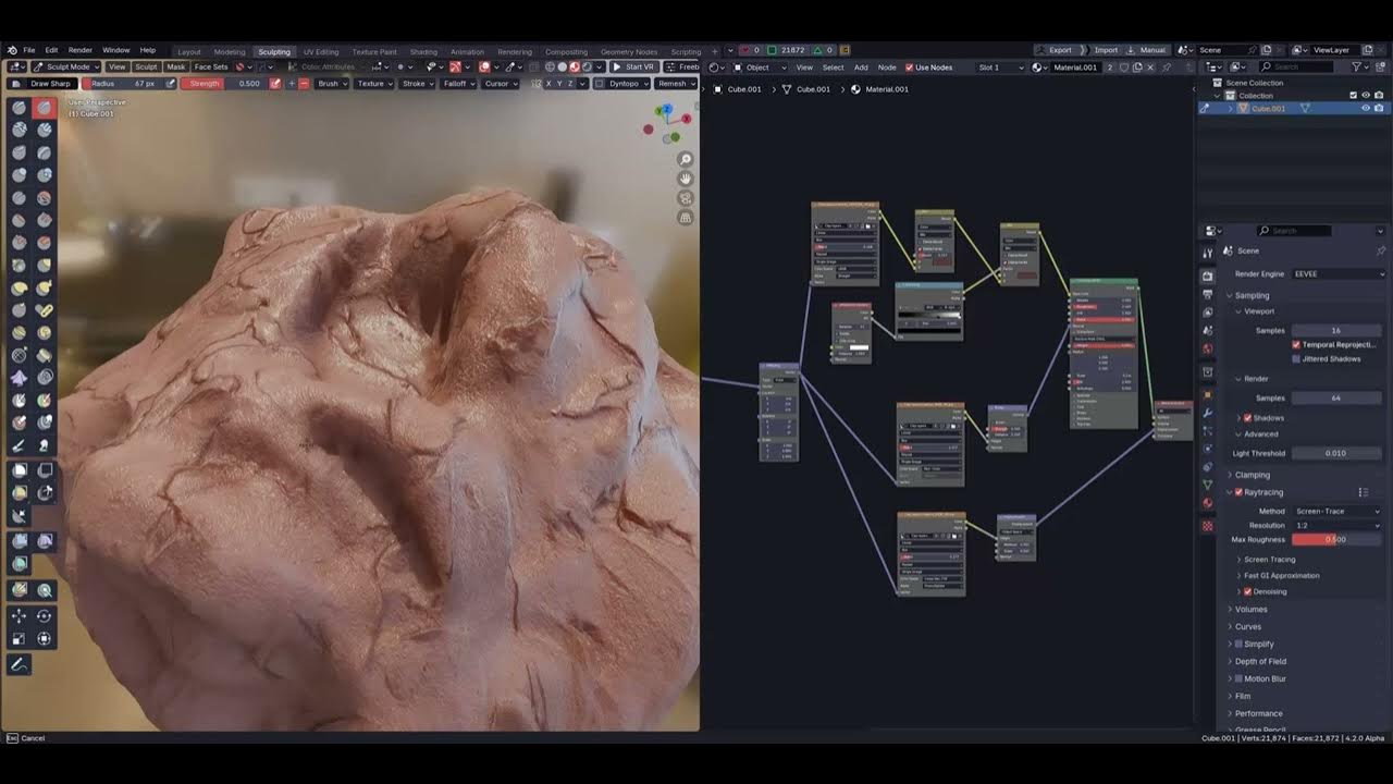 EEVEE Next dynamic clay shader - YouTube