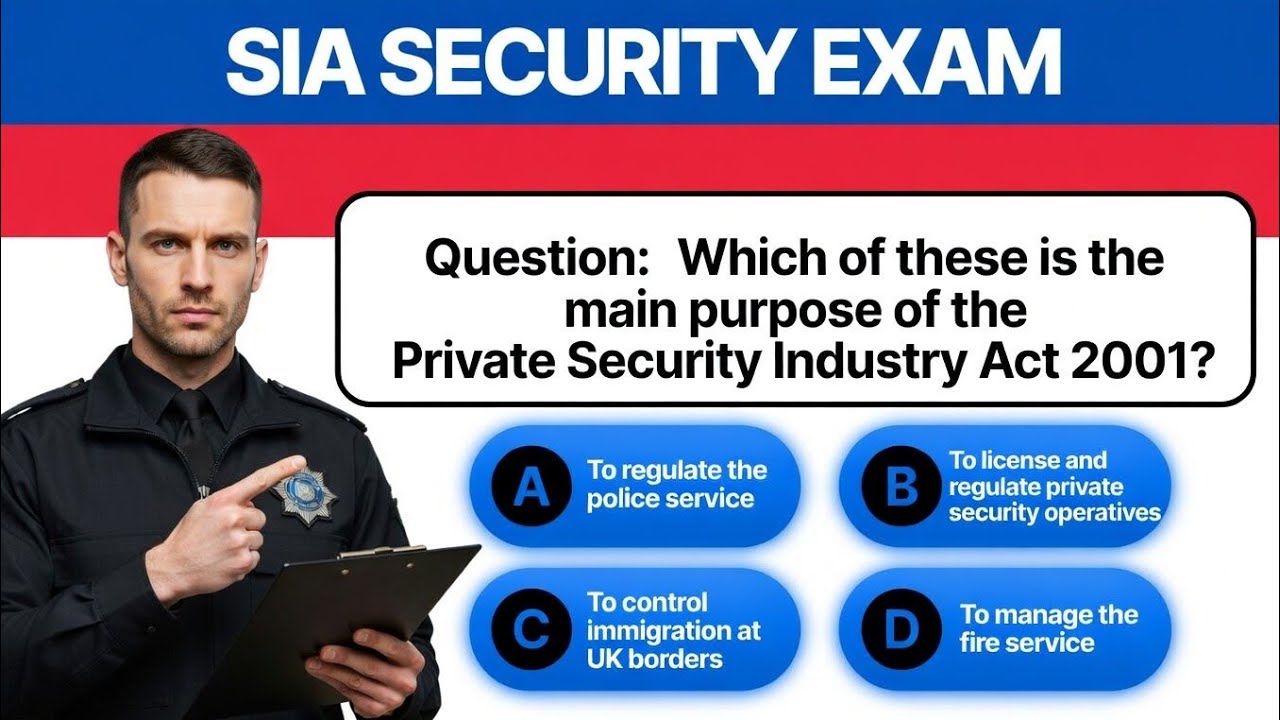 Mock Test for UK Security Guard Licence, UK Security Badge Test 2026 ...