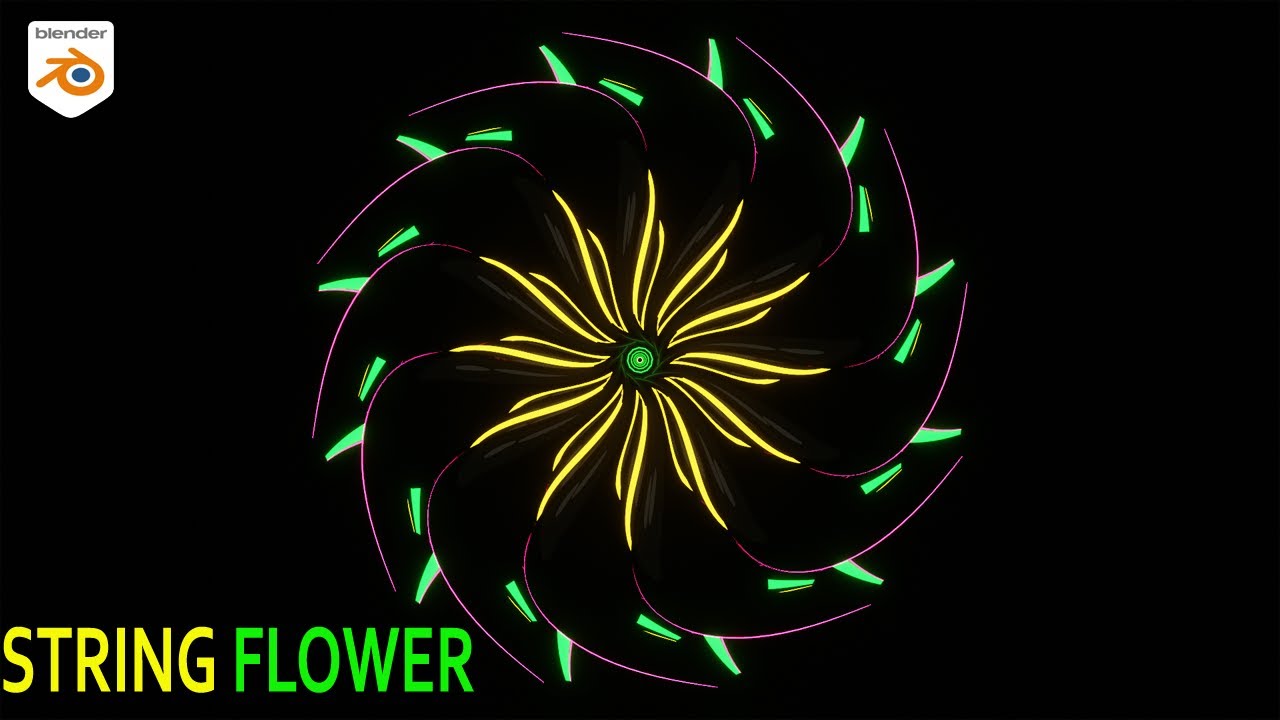 Blender 3.0 Motion Graphics Tutorial - Abstract String Flower Animation ...