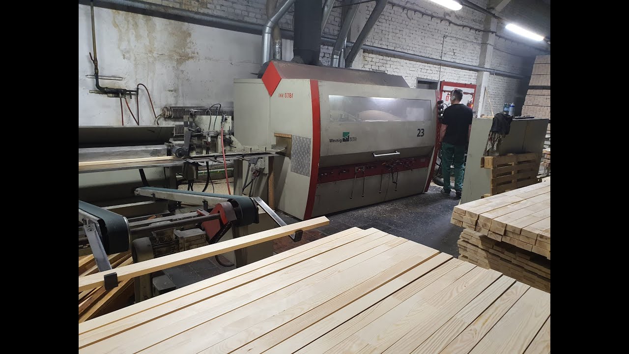 Four side planner Weinig Hydromat 23C ( 2001 ) - YouTube