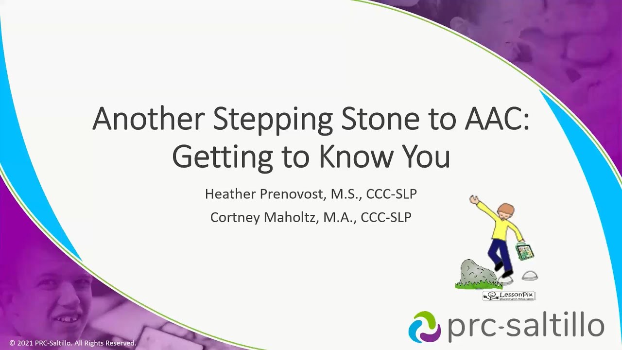 Another Stepping Stone to AAC: Getting to Know You - YouTube